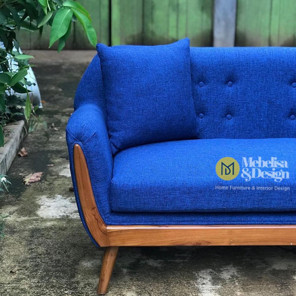 Sofa Bangku Santai Model Retro Japandi Kayu Jati