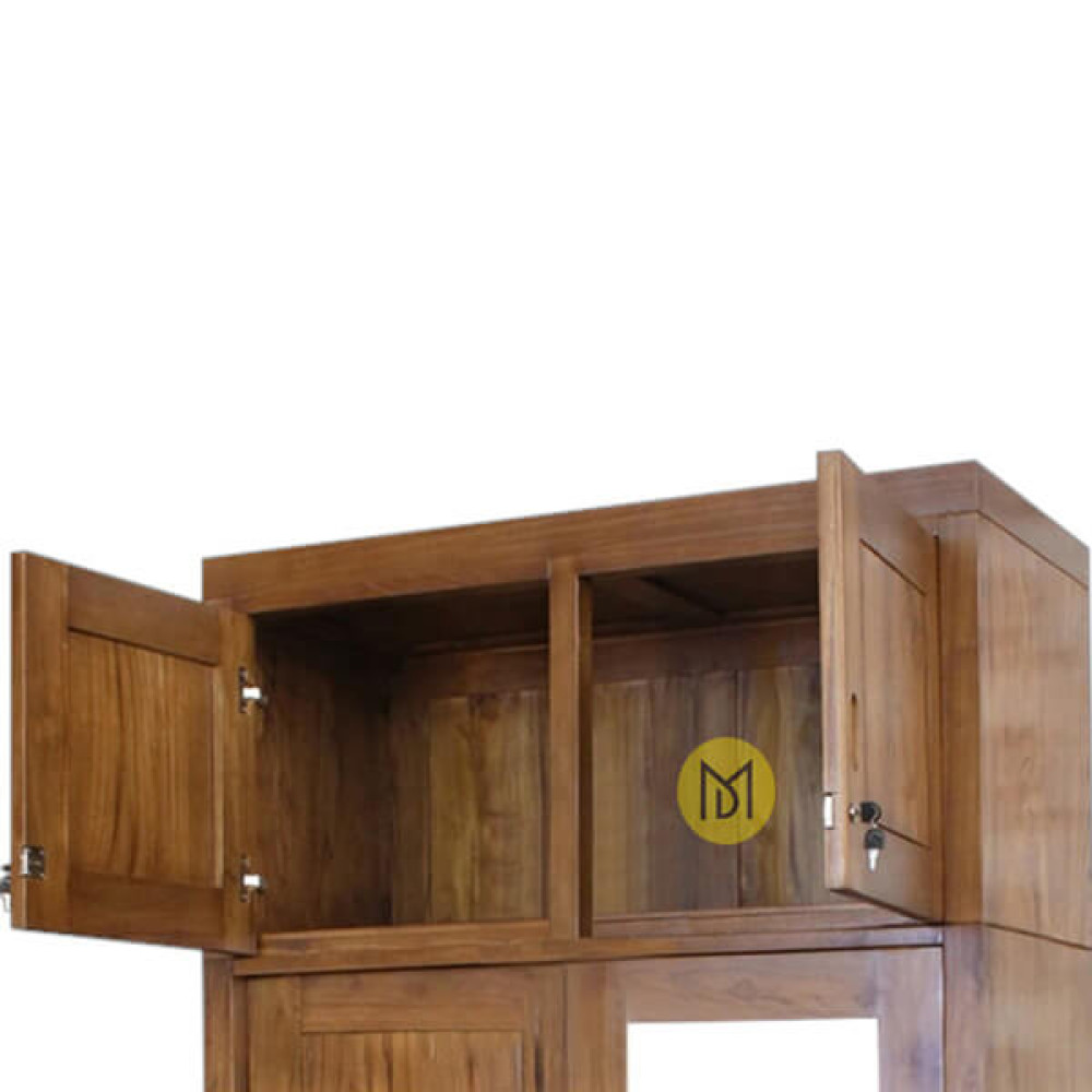 Almari Pakaian Susun 2 Pintu Kayu Jati Katie