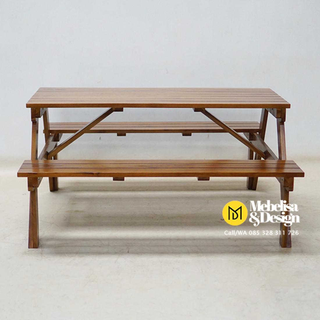 Meja Bangku Taman Kayu Jati Outdoor