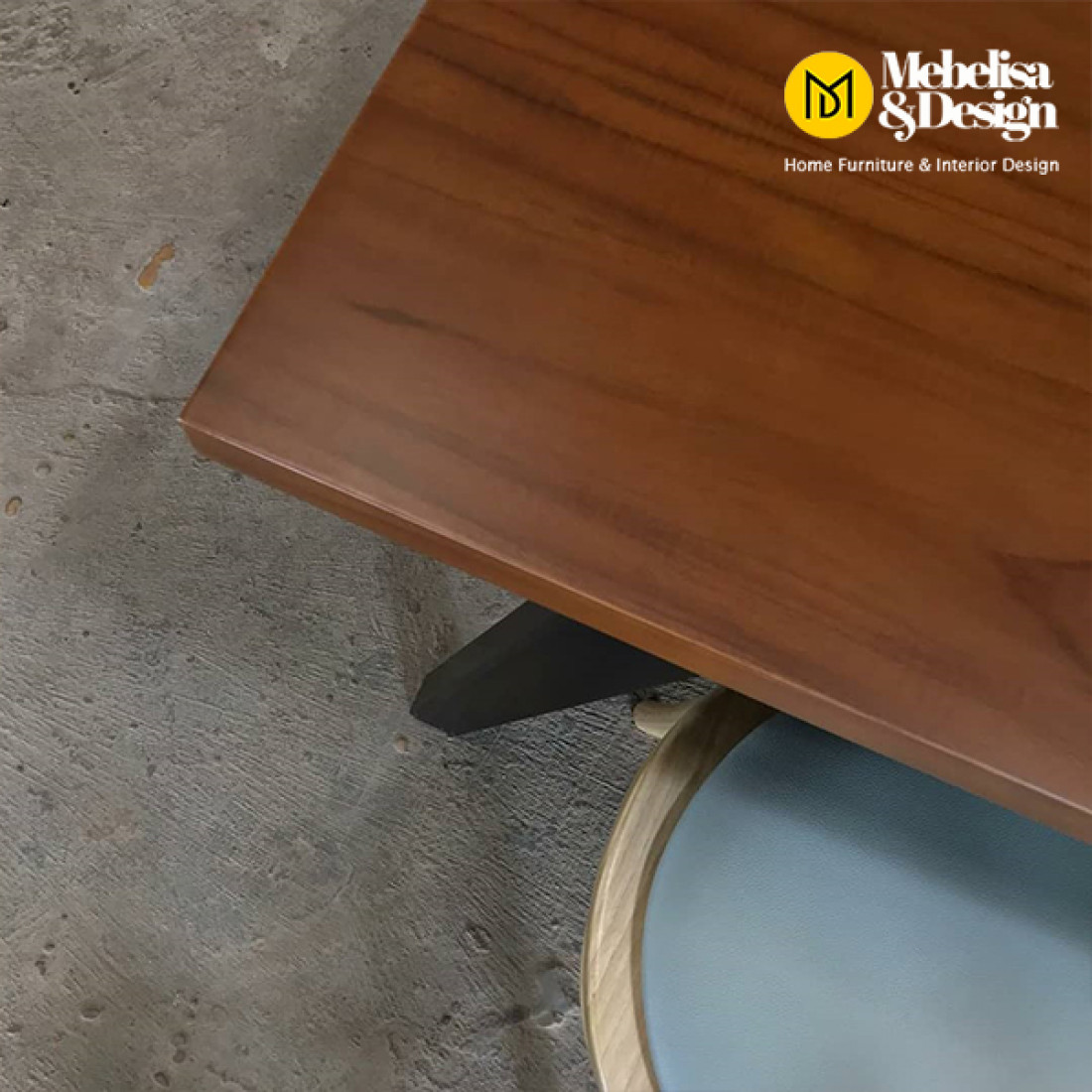 Meja Makan Besi Set 6 Kursi Jati Scandinavian