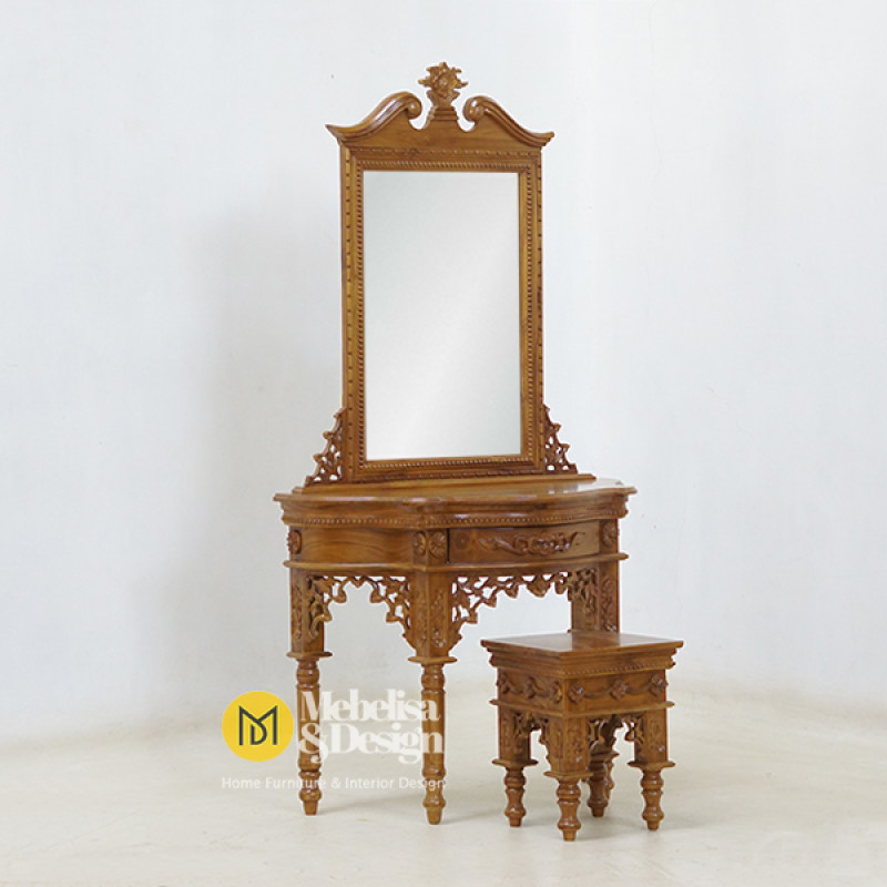 Meja Dinding Kayu Jati Valentina