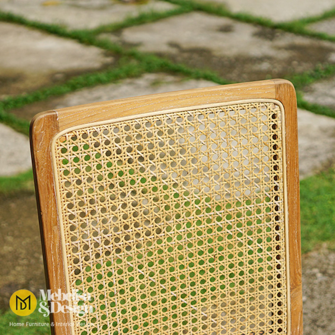 Kursi Makan Cafe Kayu Jati Mix Rotan Simons Rustic