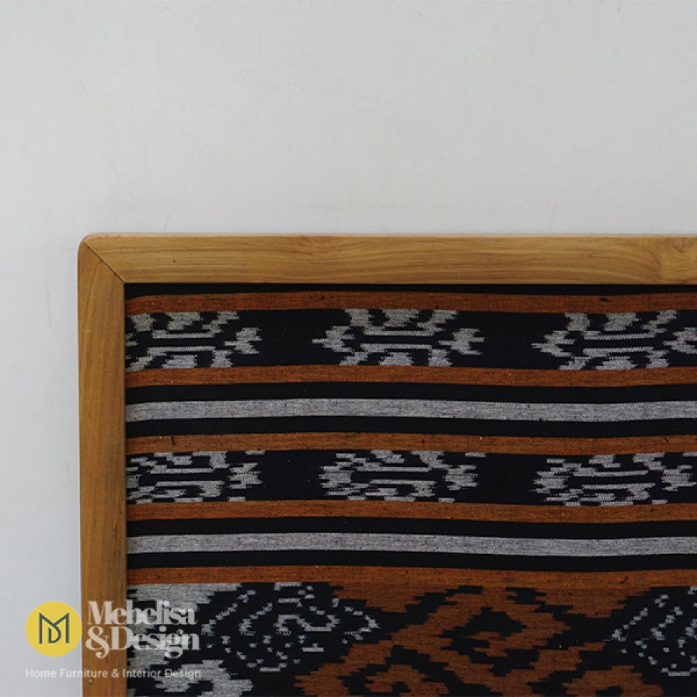 Troso Frame Panel Wall Decoration Woven Old Teak Wood