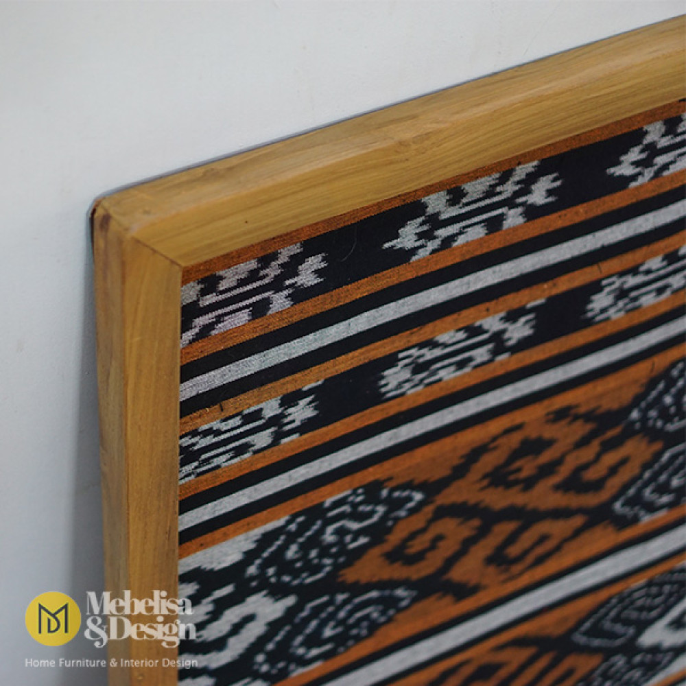 Troso Frame Panel Wall Decoration Woven Old Teak Wood