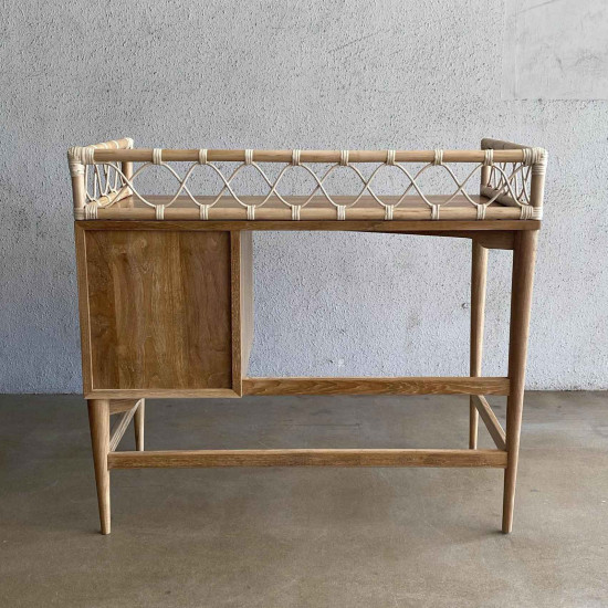 Bali Desk Meja Belajar Retro 3 Laci