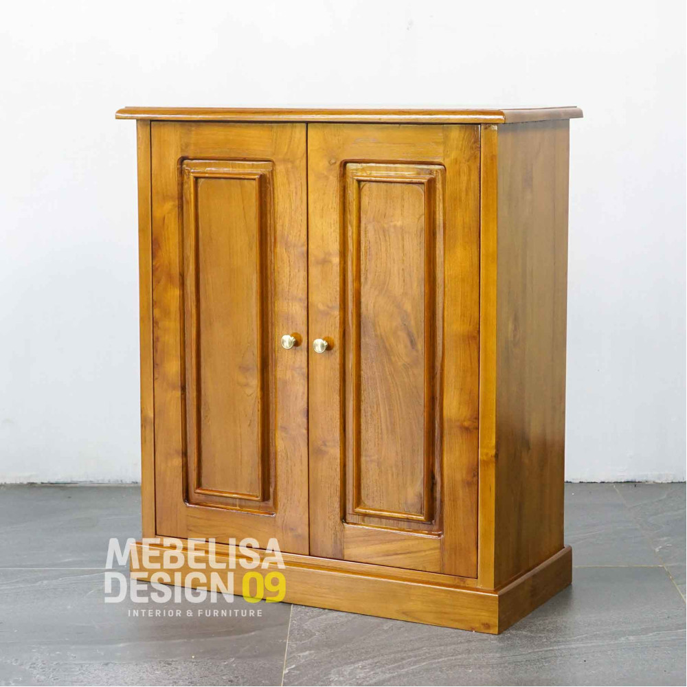Cabinet Lemari Sepatu Sandal Kayu Jati Minimalis