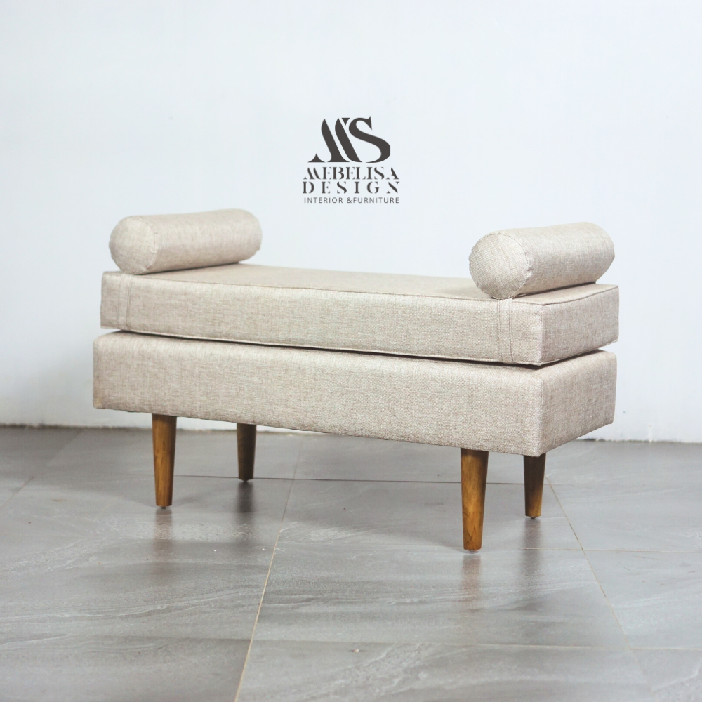 Chaise Bangku Sofa Malas Retro Mid-Century