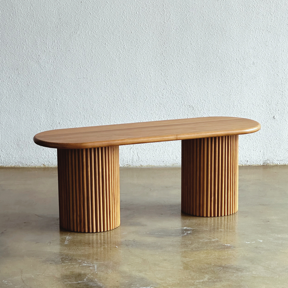 Helena Bench Bangku Minimalis Kayu Jati Solid Salur