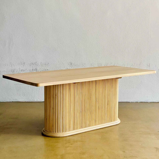 Hira Dining Table Meja Makan Kayu Jati Solid