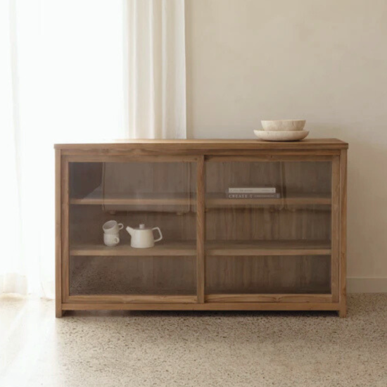 Japandi Display Reclaimed Teak Buffet