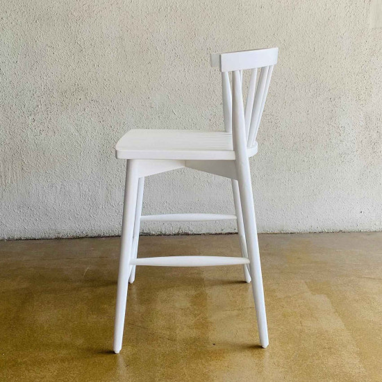 Haru Bar Stool Kursi Bar Retro Duko Putih Mid Century Modern