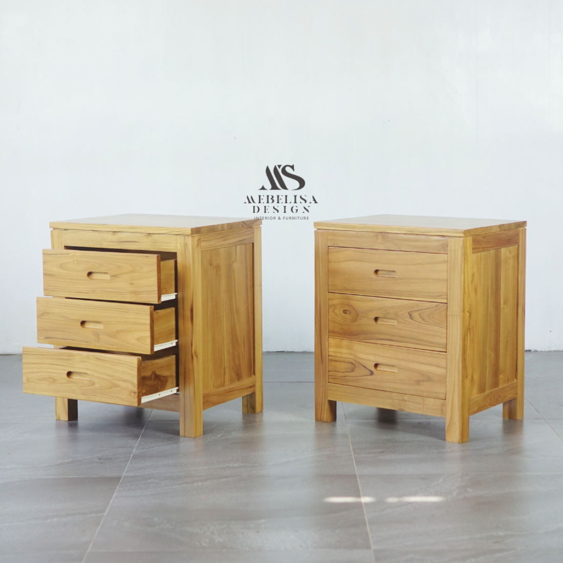 Meja Nakas Bedside Minimalis 3 Laci