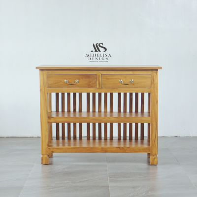 Meja Belajar Meja Komputer Minimalis Kayu Jati Solid