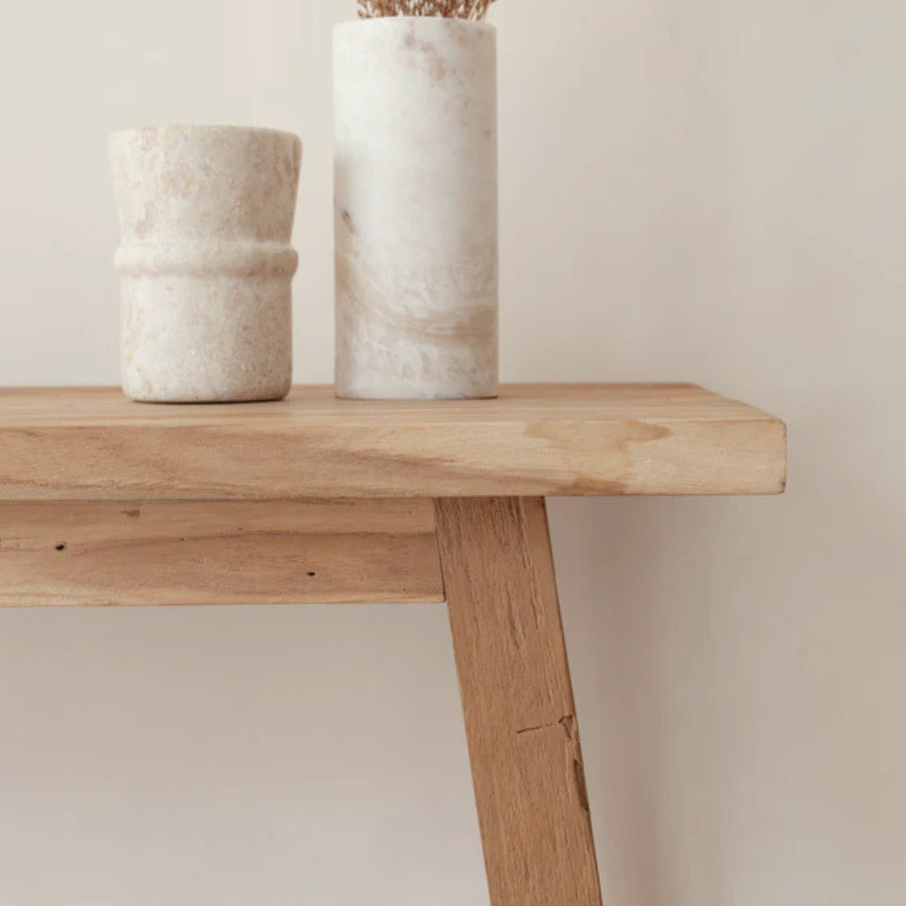 Scandi Rustic Reclaimed Teak Console Table