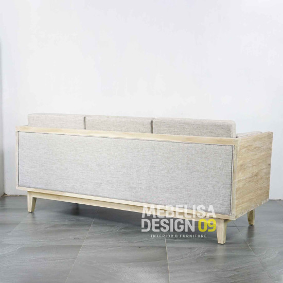 Sofa Minimalis Scandinavian Modern Kayu Jati Bleaching