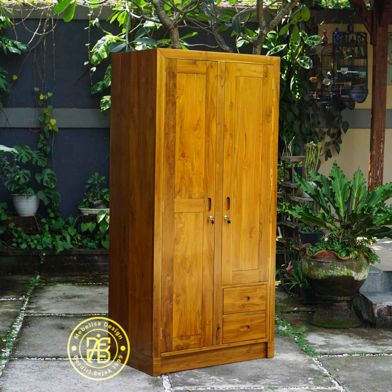 Meja Rias Kayu Jati Minimalis Retro 6 Laci