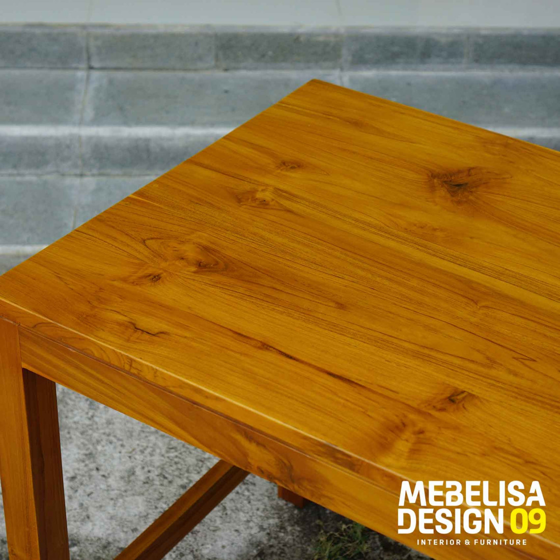 Meja Kerja Kantor Kayu Jati Minimalis