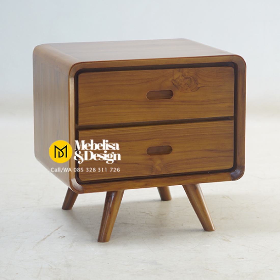 Meja Nakas Bedside Retro 2 Laci Pacific