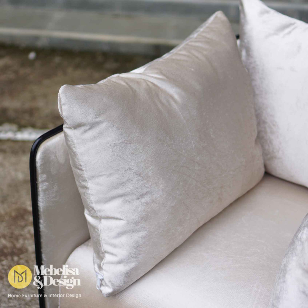 Sofa Modern Rangka Besi Industrial Set Meja Bulat